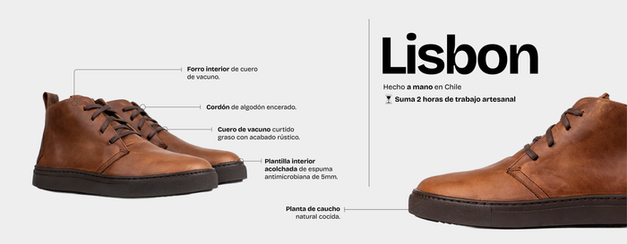 Zapatilla Hombre Lisbon Moca/Negro